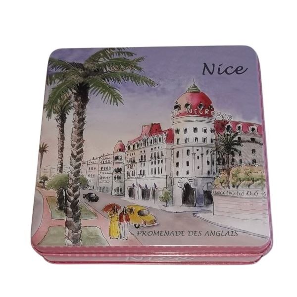 Boite carrée métal Nice rétro - Mgr-distribution